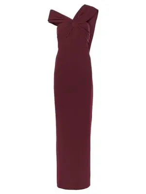 Roland Mouret Draped Cady Gown - Red