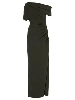 SIMKHAI Simkhai Kally One-Shoulder Draped Gown