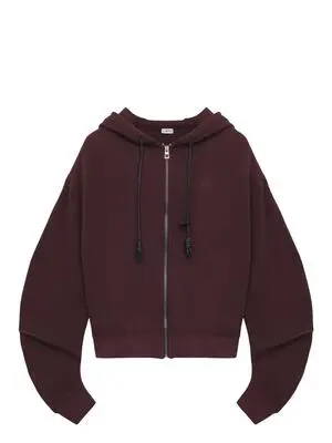 Loewe Hooded Zip-up Casual Jacket - Red