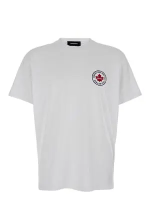 Dsquared2 Logo Printed Crewneck T-shirt - White