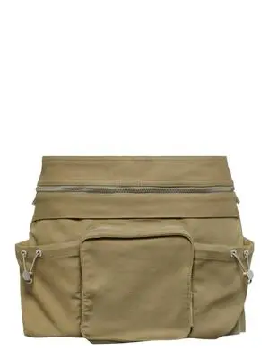 DION LEE Utility Mini Skirt With Detachable Waist Bag - Gray