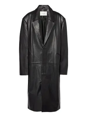 ENTIRE STUDIOS Oversized Leather Coat - Black