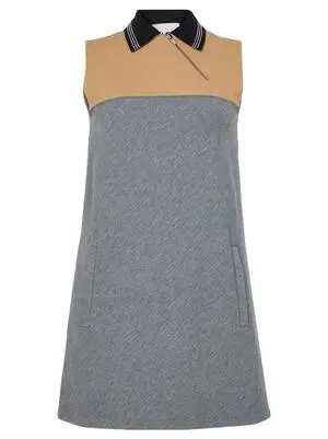 Miu Miu Sleeveless Bi-color Mini Dress - Gray