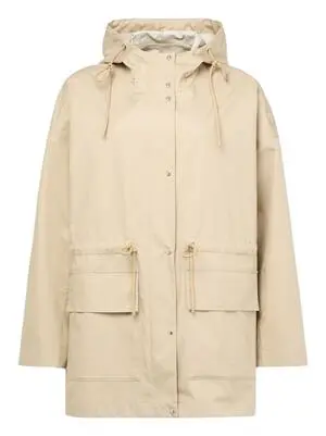 Moncler Long-sleeved Hooded Coat - Beige