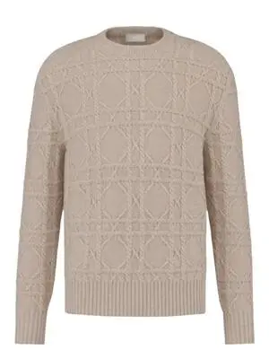 Dior Cannage Knit Sweater - Beige