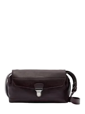 LEMAIRE Gear Small Leather Shoulder Bag - Black