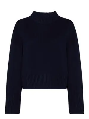 LISA YANG Round Neck Sweater - Navy