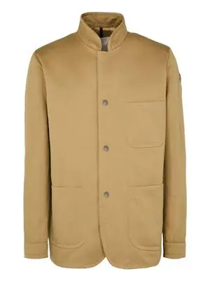 Moncler High Collar Long Sleeve Casual Jacket - Nude