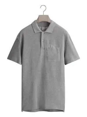 Dior Tonal Embroidery Polo Shirt - Gray