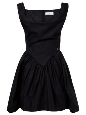 VIVIENNE WESTWOOD Sunday Cotton Mini Dress - Black