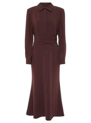 Roland Mouret Pleated Midi Dress - Red