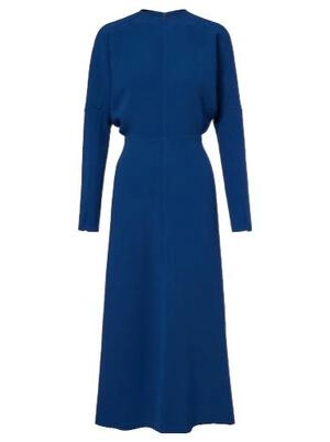 Victoria Beckham Cady Midi Dress - Blue