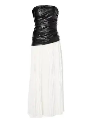 Simkhai Off-the-shoulder Tube Top Dress With Pleated Skirt - White