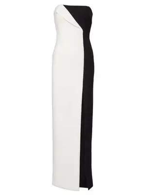 Roland Mouret Strapless Crêpe Gown With Internal Corset - Black
