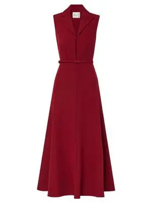 Roland Mouret Sleeveless Maxi Dress With Detachable Belt - Red