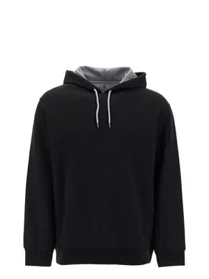 Brunello Cucinelli Long Sleeve Drawstring Hoodie - Black