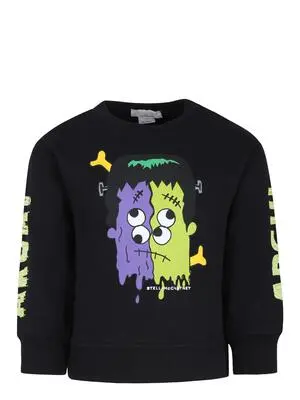 Stella McCartney Long-sleeved Sweater With Graphic Print - Black