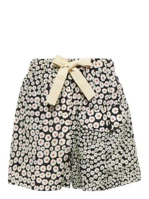 Stella McCartney Printed Cotton Shorts - Black