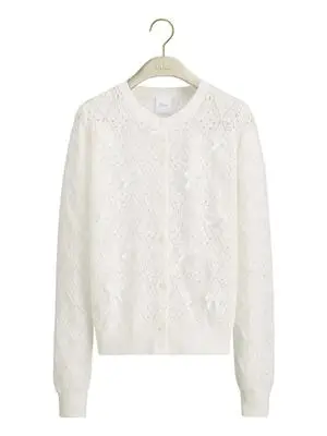 Dior Embroidered Cardigan - White
