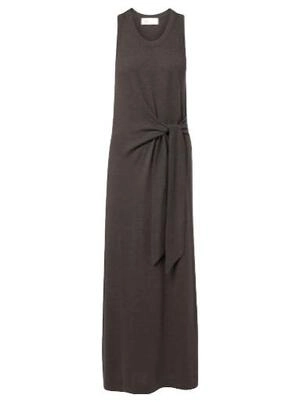 LISA YANG Angeline Cotton Cashmere Maxi Dress - Black