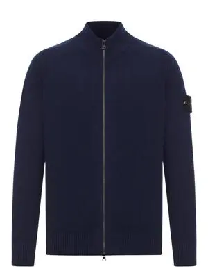 Stone Island Zipper Cardigan - Blue