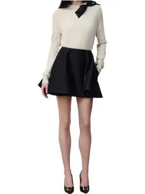 Dior Flared Mini Skirt - Black