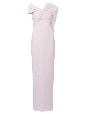 Roland Mouret Asymmetrical Draped Maxi Dress - Pink