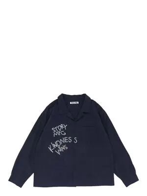 STORY MFG. Kindness Wins Embroidered Shirt - Black
