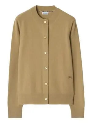 Burberry Embroidered Buttoned Cardigan - Flax
