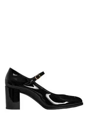 Celine Lily Perforated Triomphe Babies In Patent Calfskin - Black