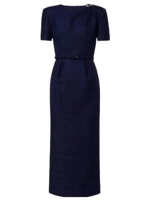 Roland Mouret Belted Midi Dress - Blue
