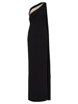 Roland Mouret Embellished One-shoulder Gown - Black