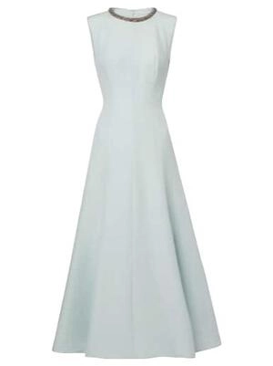 Roland Mouret Embellished Wool And Silk Midi Dress - White