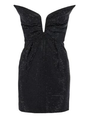 Roland Mouret Embellished Minidress - Black