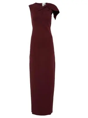 Roland Mouret Asymmetric Cutout Maxi Dress - Maroon