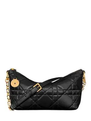 Dior Star Hobo Bag With Chain Strap - Black