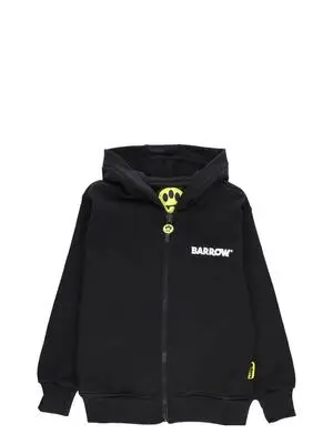 BARROW Logo-print Hooded Zip-up Hoodie - Black