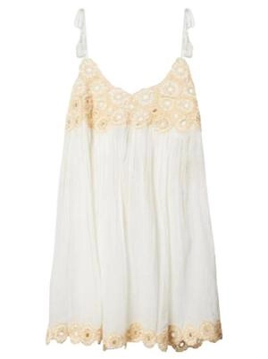 Ulla Johnson Tula Crochet Trimmed Cotton Beach Dress - White