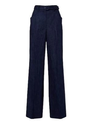 Gabriela Hearst Belted Wide-leg Denim Pants - Black