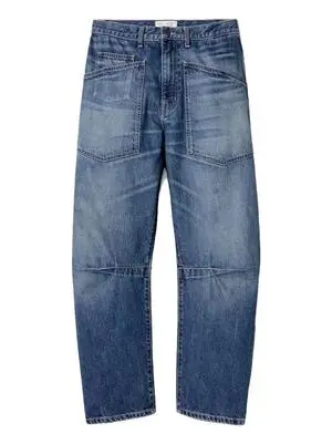 NILI LOTAN Belted Carpenter Jeans - Blue