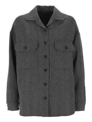 Loro Piana Darby Buttoned Overshirt - Black