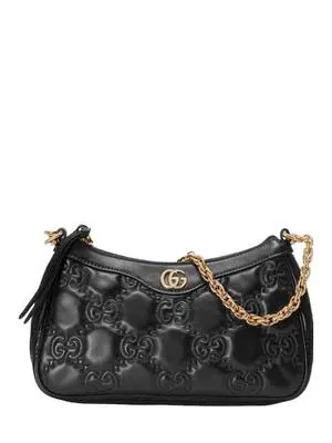 Gucci Gg Matelassé Shoulder Bag - Black