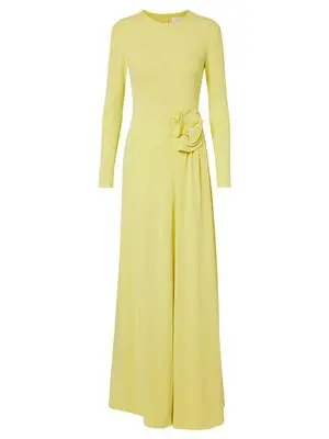 Roland Mouret Floral Appliqué Gown - Yellow