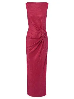 Roland Mouret Maxi Dress With Floral Appliqu - Red