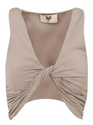 ANIYE BY Sleeveless Pleated Top - Nude