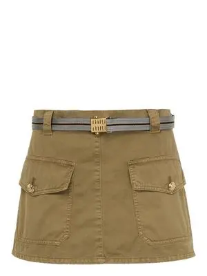 Miu Miu Cargo Mini Skirt - Brown
