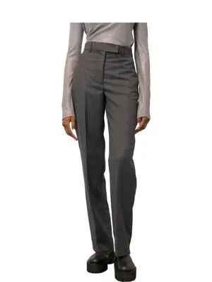 Seventy Belt-loop Casual Pants With Zipper And Pockets - Black