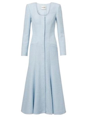 Roland Mouret Jacquard Midi Dress - Blue