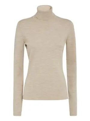 Gabriela Hearst High-necked Long-sleeved Sweater - Beige