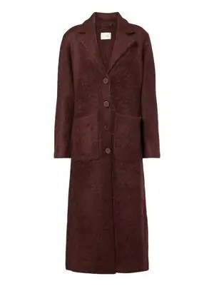 Dorothee Schumacher Fluffy Statement Wool-blend Coat - Brown